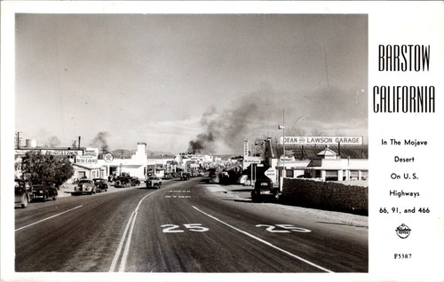 BARSTOW, CALIFORNIA - MOJAVE DESERT - ROADSIDE VIEW - OLD REAL PHOTO ...