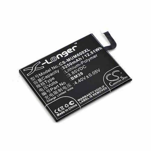 Battery For XIAOMI BM39 XIAOMI Mi 6 XIAOMI Mi 6 Dual SIM 4894128125563 ...