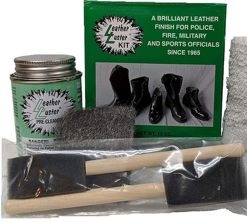 LEATHER LUSTER KIT PREMIUM BUNDLE For Shoes Boots Belts Auto Nose ...
