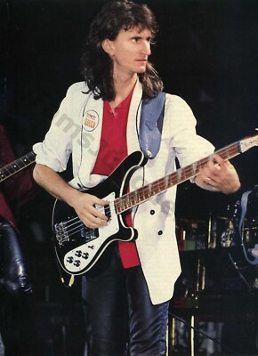 1984 Geddy Lee Rush Bass Guitar Player Singer PHOTO PAGE Fan Wall Decor ...