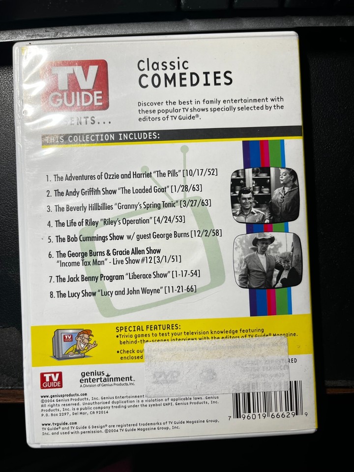 Classic Comedies TV Guide Volume 1 - 8 Episodes on 1 DVD Very Good | eBay