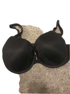 34dd VICTORIAS SECRET BLack UNDERWIRE PADDED CONVERTBLE PERFECT ...