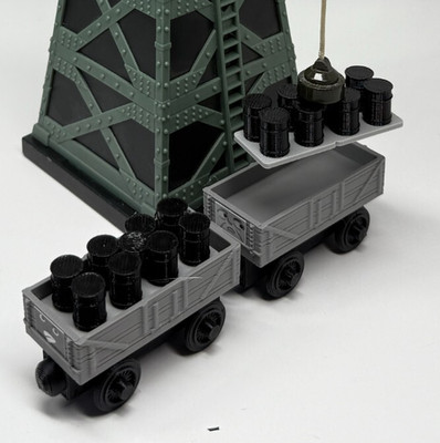 Wooden Railway Custom Cargo Trains (2) with magnetic cargo | eBay