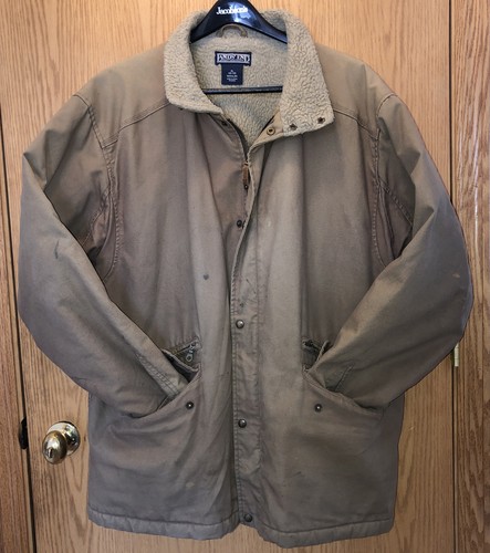 Lands' End Men's Sherpa Lined Barn Coat Men’s XL Regular 46-48 Zip ...