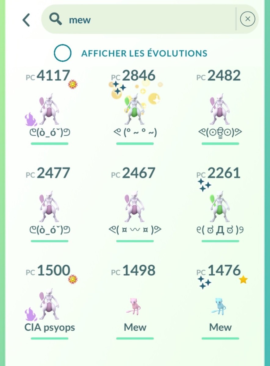 Mewtwo Evolution Chart