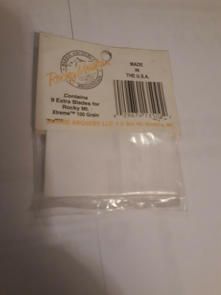 Barrie Archery Rockey Mountain Xtreme 100gr. Replacement Blades | eBay