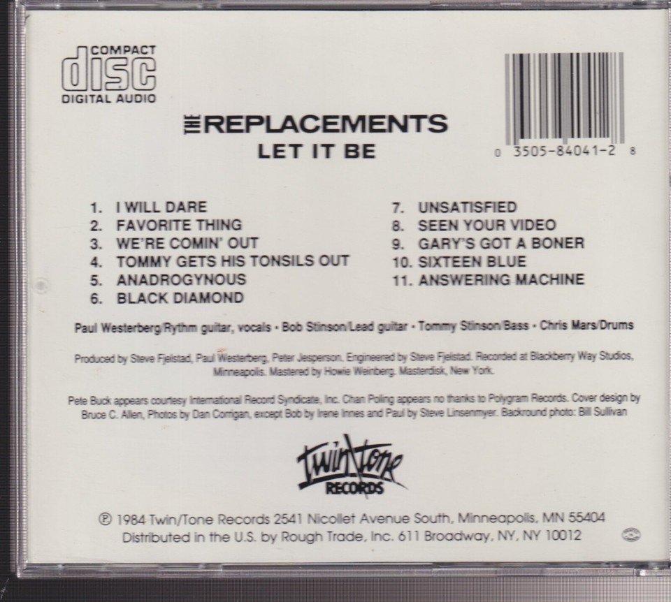 the replacements let it be cd 1984 | eBay