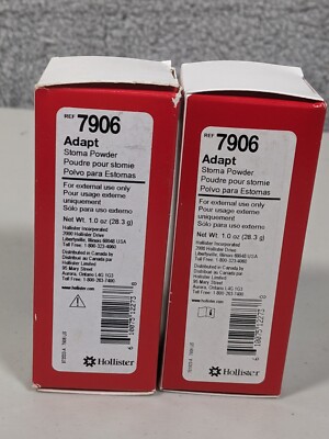 Lot of 2 Boxes Hollister 7906 1oz Bottles Adapt Ostomy Stoma Powder NEW ...