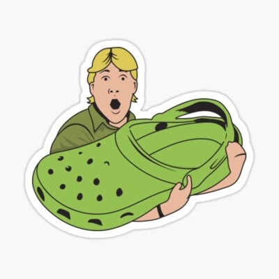 Steve Irwin, Croc, Croccy, Funny Vinyl Die Cut Sticker | eBay