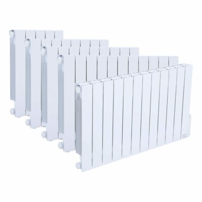 Wall Mounted Oil Filled Radiators Electric Thermostatic Heater 900/1500 ...