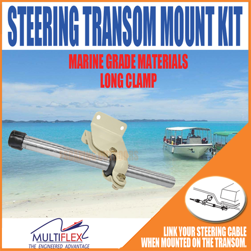 MULTIFLEX Steering Transom Mount Kit - Long Clamp Connection Kit - BOAT ...