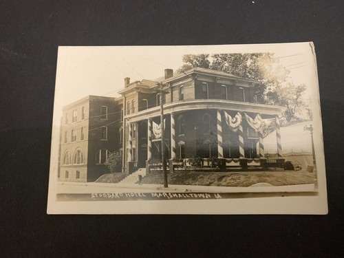c.1900 Stoddard Hotel Marshalltown Iowa Real Photo Postcard | eBay