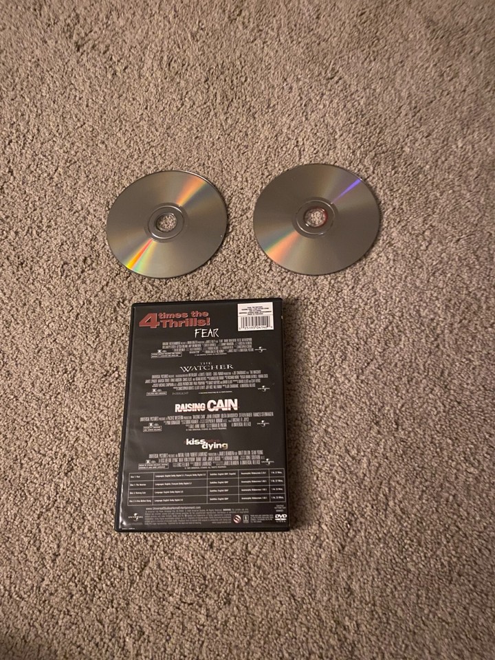 FEAR / THE WATCHER / RAISING CAIN / A KISS BEFORE DYING DVD QUADRUPLE ...