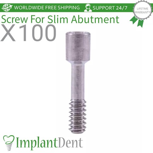 100x Dental Fixation Screw For Prosthetic L8mm Int Hex 2.0mm Slim ...