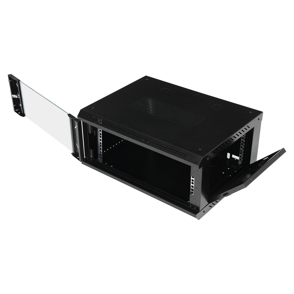 4U Wall Mount Network Server Cabinet, Locking Glass Door, Removable ...