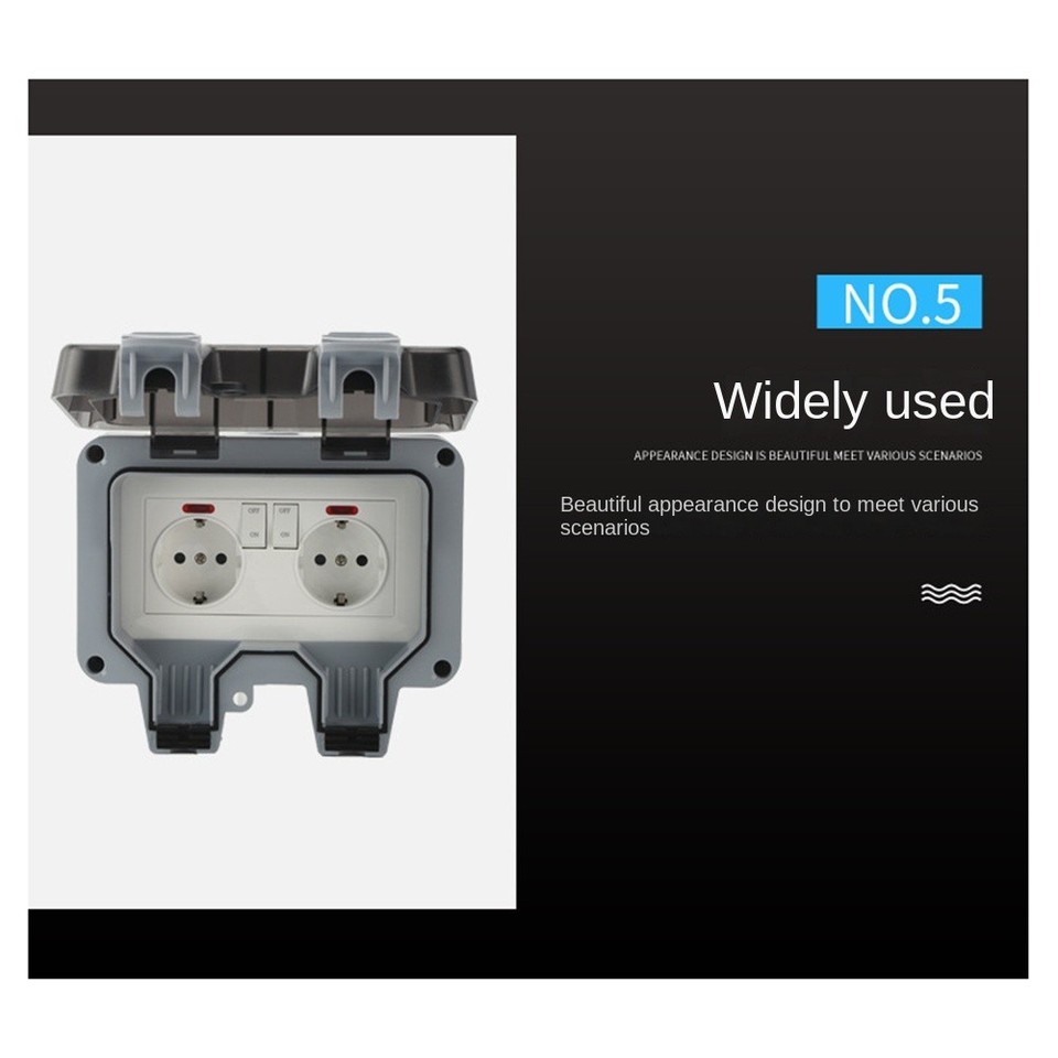 Outdoor Socket Socket with Indicator Light, Wall Socket Wet Room1993 ...