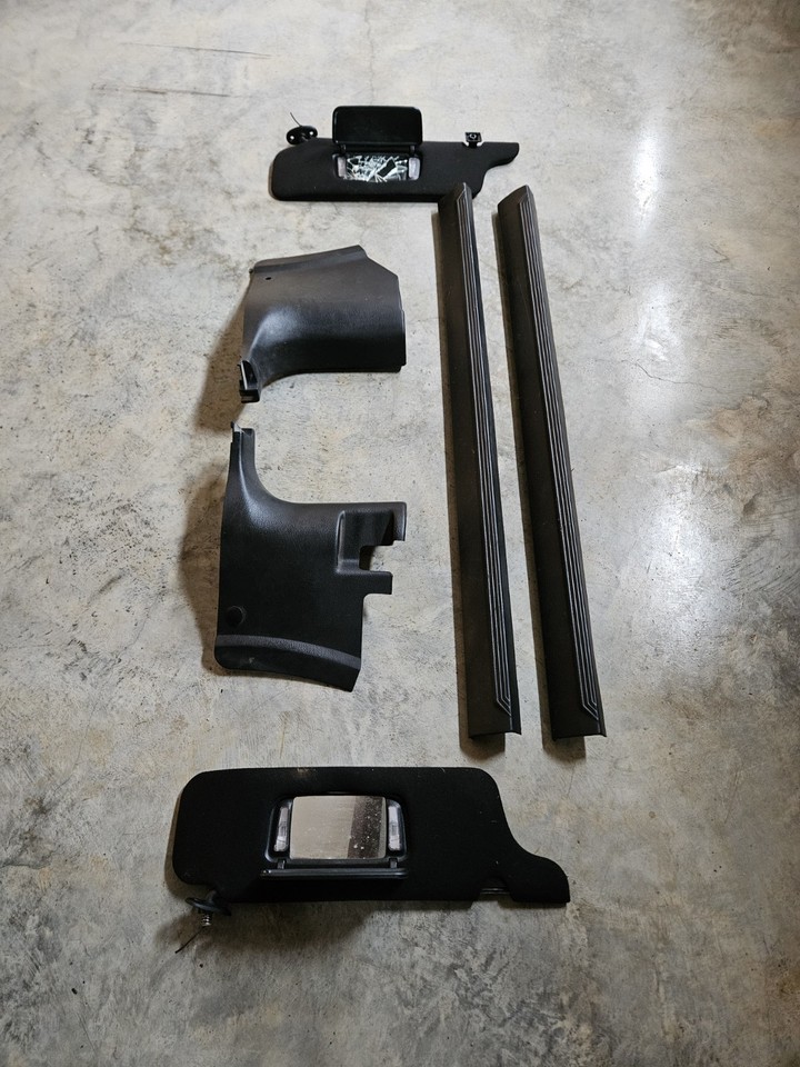 1994-1998 Mustang Black Kick Panels, Sill Plates And Visors | eBay