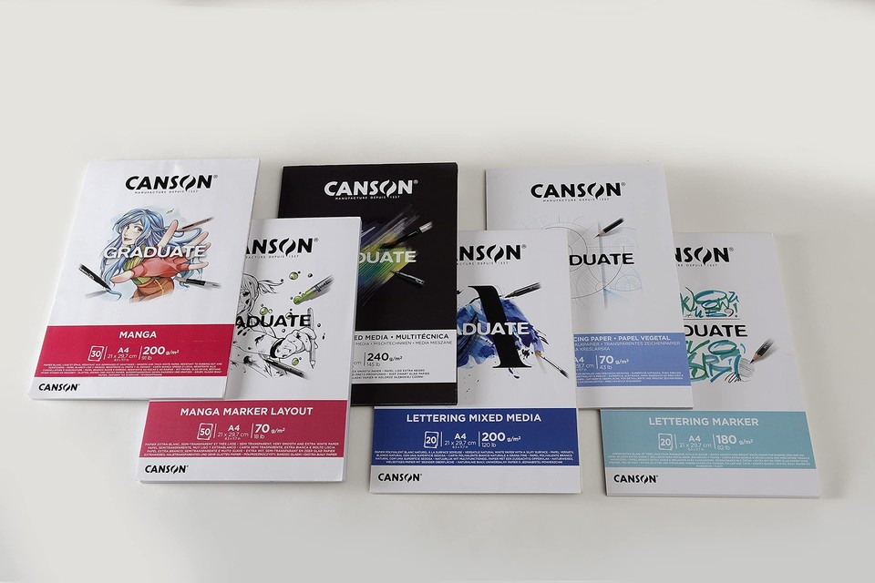 Canson Graduate Lettering Marker blocco carta molto liscia per ...