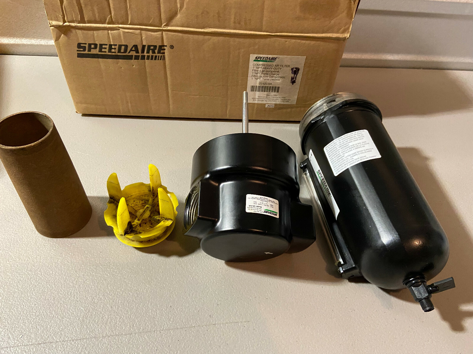 SPEEDAIRE Compressed Air Filter 1" NPT 250 PSI 4zl10 for sale online | eBay