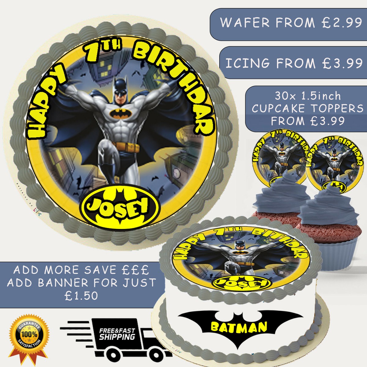 Printable Batman Cupcake Toppers Batman Cake Topper – Yoryina