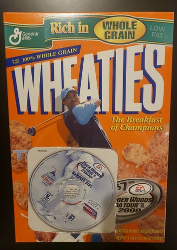 2000 Wheaties Tiger Woods Cereal Box with CD Sealed New In Box | eBay