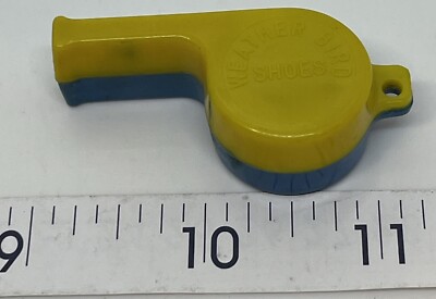 Antique Vintage Whistle Peters Weatherbird Shoes Advertising Toy Yellow ...