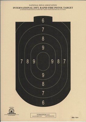 300 pack TQ-8 NRA Official 25-Foot Rapid Fire Airgun Target | eBay