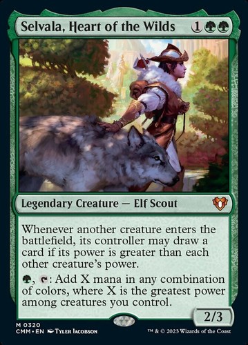[1x] Selvala, Heart of the Wilds Near Mint, English Commander Masters ...
