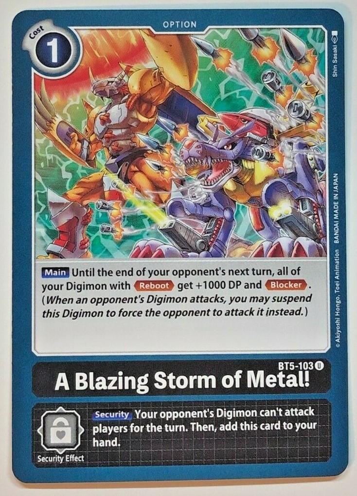 Digimon A Blazing Storm of Metal! Battle of Omni BT5-103 U NM/M | eBay
