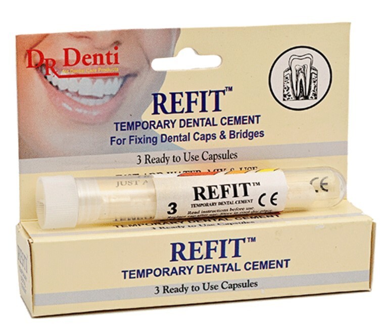 Dr Denti REFIT (for fixing dental caps and bridges) Home use kit with 3 ...