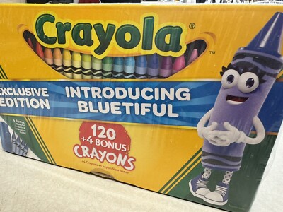 NEW SEALED 120 Pack Crayola Crayons Introducing Bluetiful + 4 Bonus ...