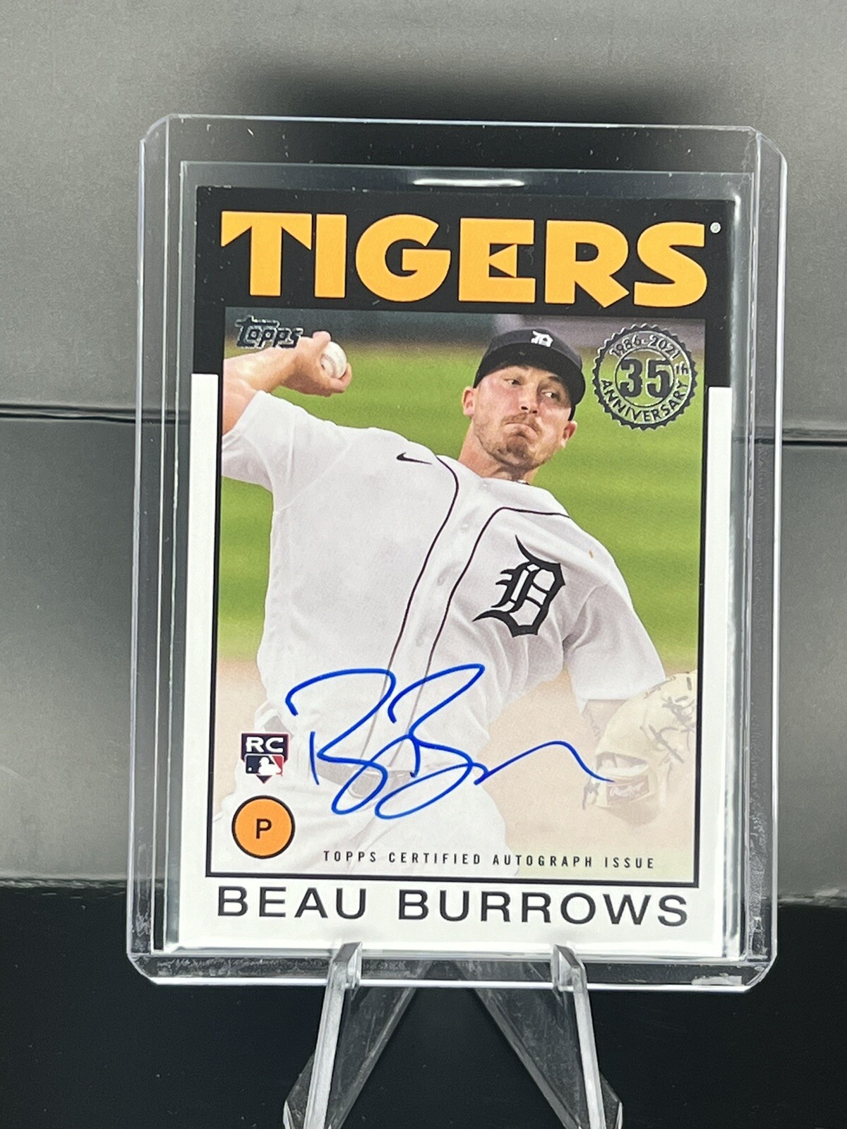 Beau Burrows 2021 Topps Series 1 RC Rookie Auto '86 Topps Anniversary ...