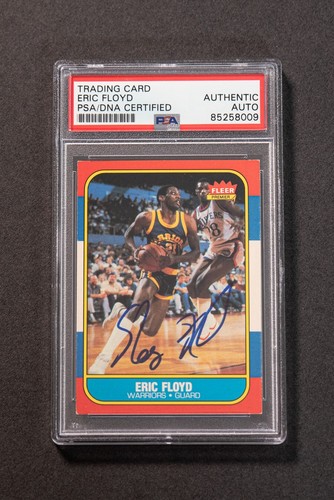Eric Floyd, Golden St. Warriors - signed 1986-87 Fleer basketball card ...