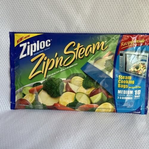 Ziploc Zip'n Steam Cooking Bags, 10 count DISCONTINUED 8” X 10 ...