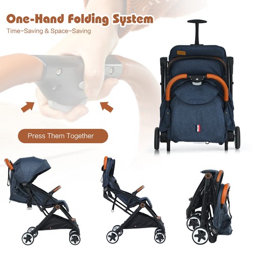 Lightweight Baby Stroller, Compact One-Hand Luggage-Style Travel ...