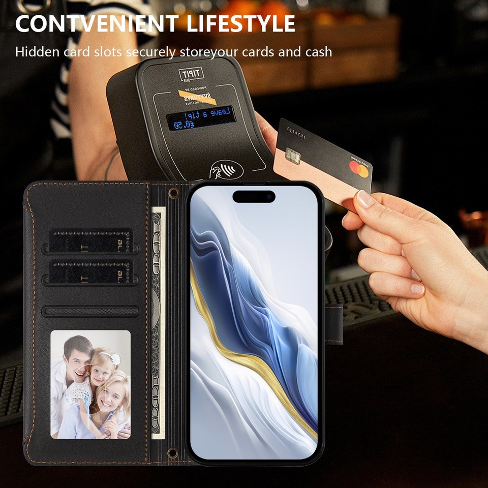 Zipper Flip Wallet Case Card Holder For Google Pixel 10/9 Pro XL 9a 8a ...