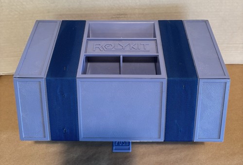 Vintage Rolykit Blue Roll-Up Storage Box Portable Organizer Case w ...