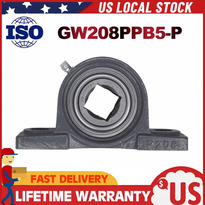 Fit Tufline TPBT60 GW208PPB5-P 1-1/8" Square Disc Pillow Block Bearing ...