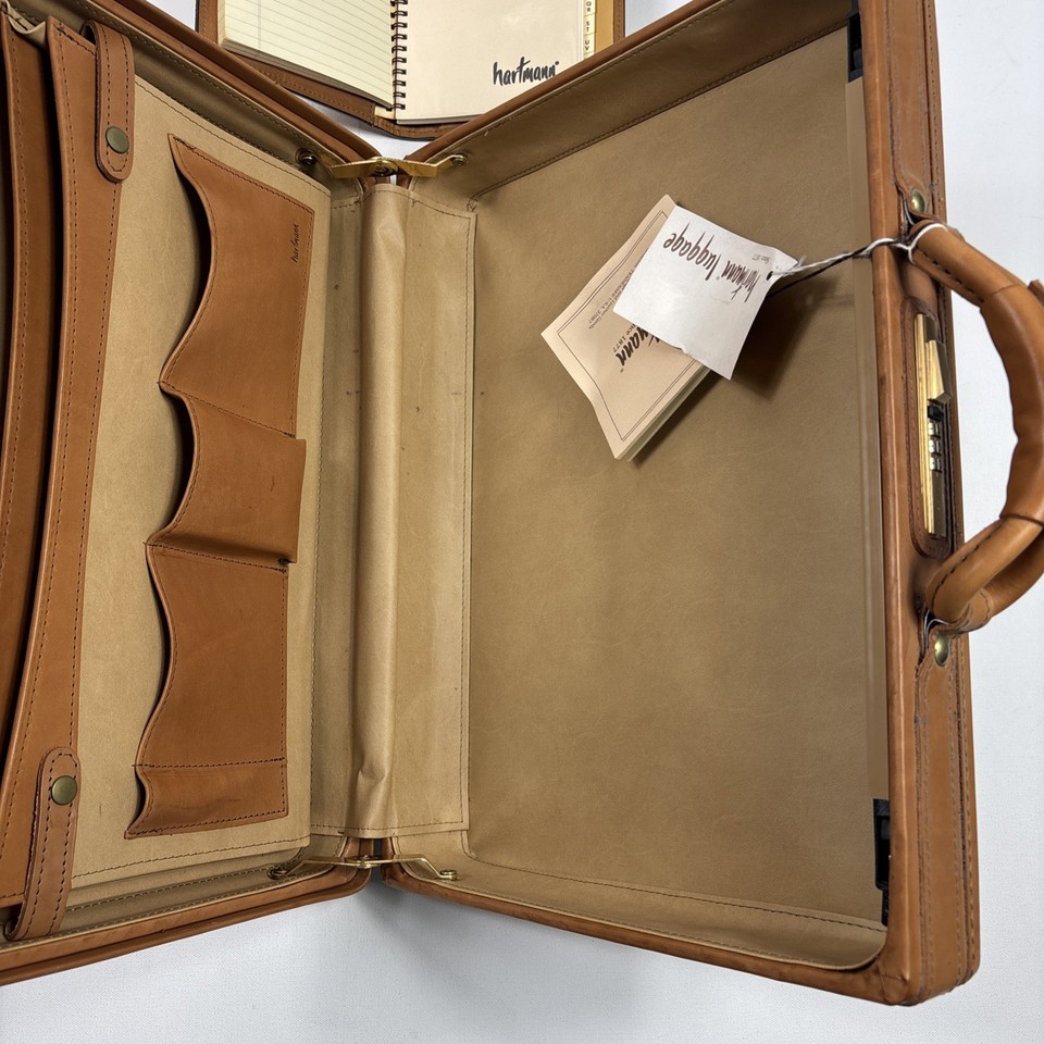Hartmann Belting Leather Attache Case 4" Briefcase 4700 Belt A5 Natural ...