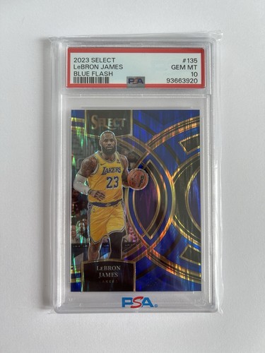 2023 PANINI SELECT BLUE FLASH #135 LEBRON JAMES #/99 PSA 10 LOW POP 2 ...