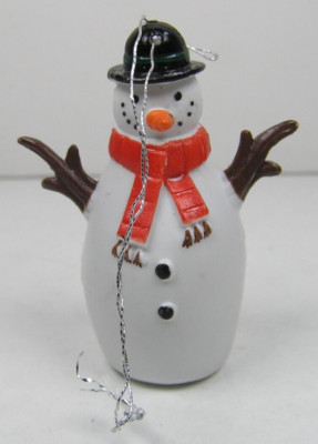 Topps Holiday Snowman Christmas Tree Plastic Ornament 2" Tall 2010 ...