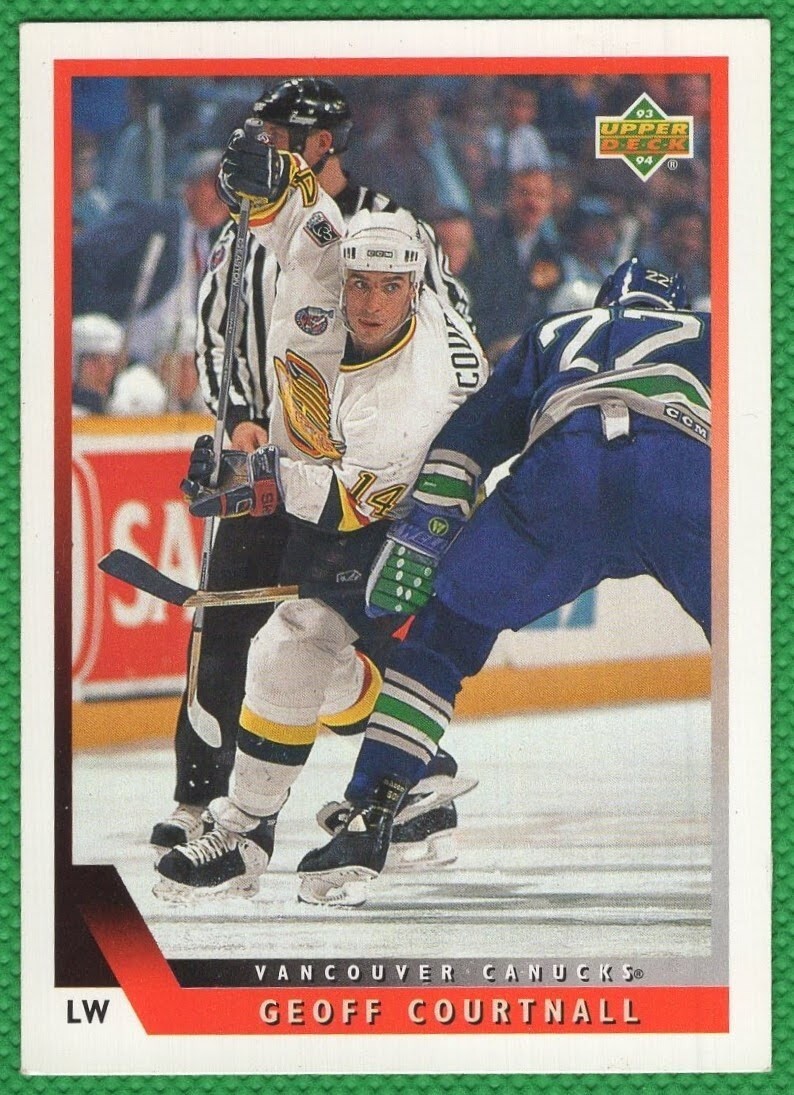 Geoff Courtnall - 1993-94 Upper Deck #114 - Vancouver Canucks Hockey ...