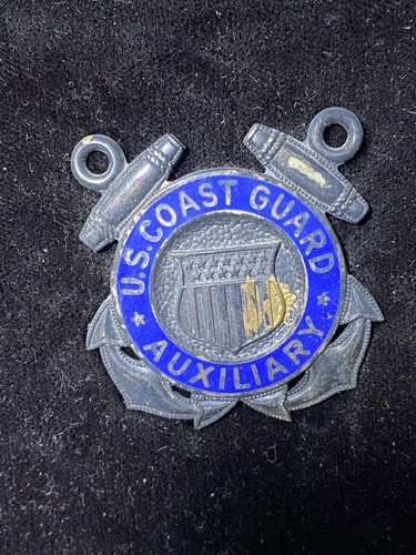 Vintage Framed Coast Guard Military Auxiliary Hat Jacket Pins War ...