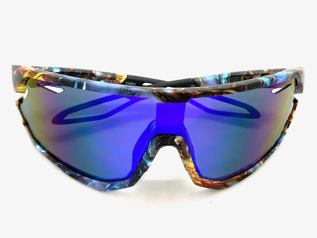 Oversized RETRO SPORTY WRAP Shield Cycling SUN GLASSES Large Big ...