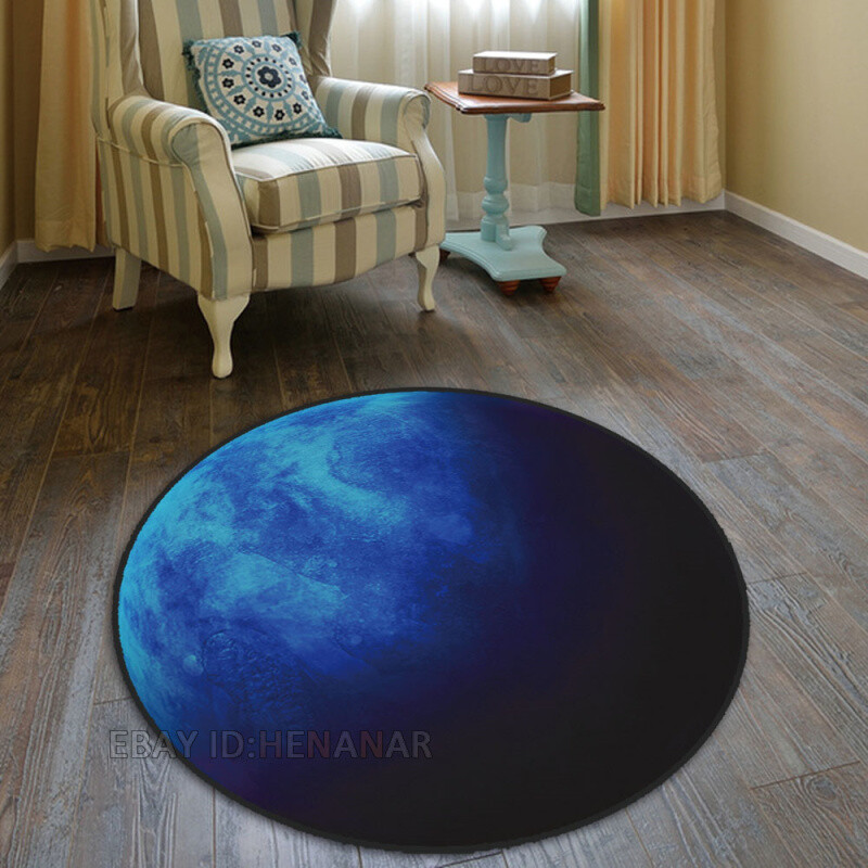Solar System Planets Circle Carpet Floor Mat Home Decor Area Rugs Round ...