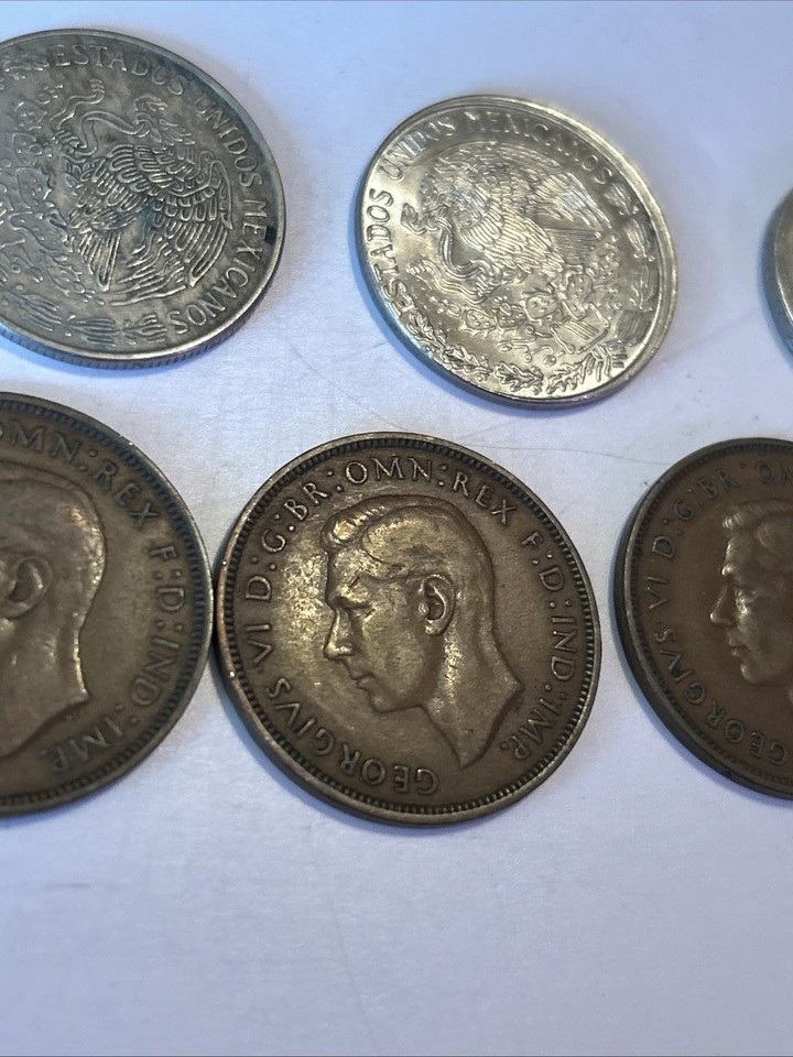 Vintage Mexican Coin Collection Lot - Of 9 Unique Coins from Mexico ...