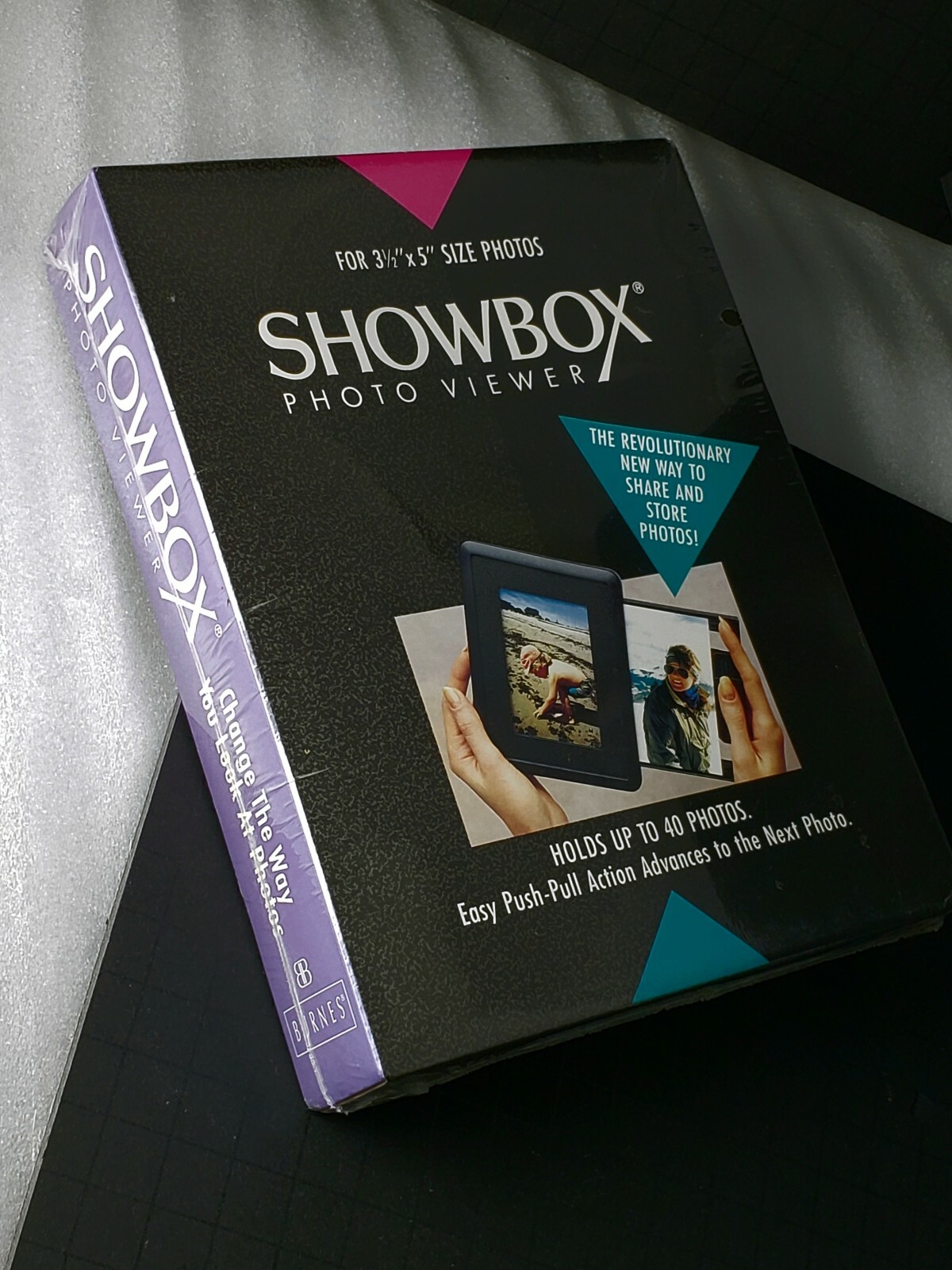 Burnes SHOWBOX Photo Viewer 40 3.5"x5" Photo Push/Pull *Made-in ...