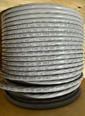 18 gauge 6 conductor UL2509 TYPE CM Hook Up Wire (Gray) | eBay