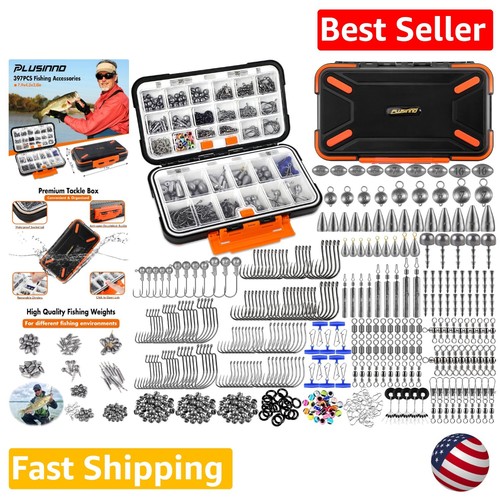 Stainless Steel Fishing Kit - 397pcs Complete Gear Set in Watertight ...