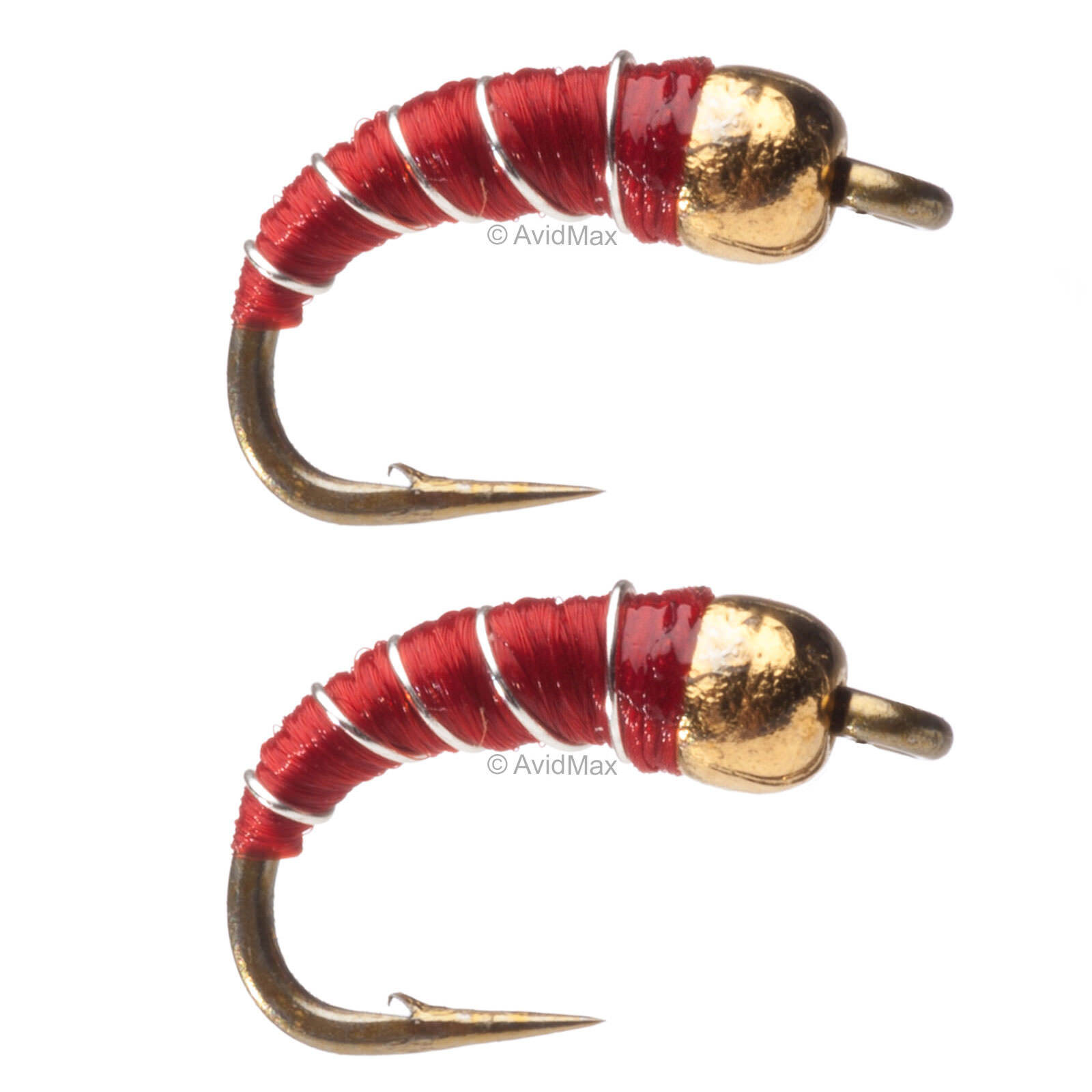 Umpqua Tungsten Zebra Midge Red 2 Pack Nymph Fly Fishing Flies | eBay